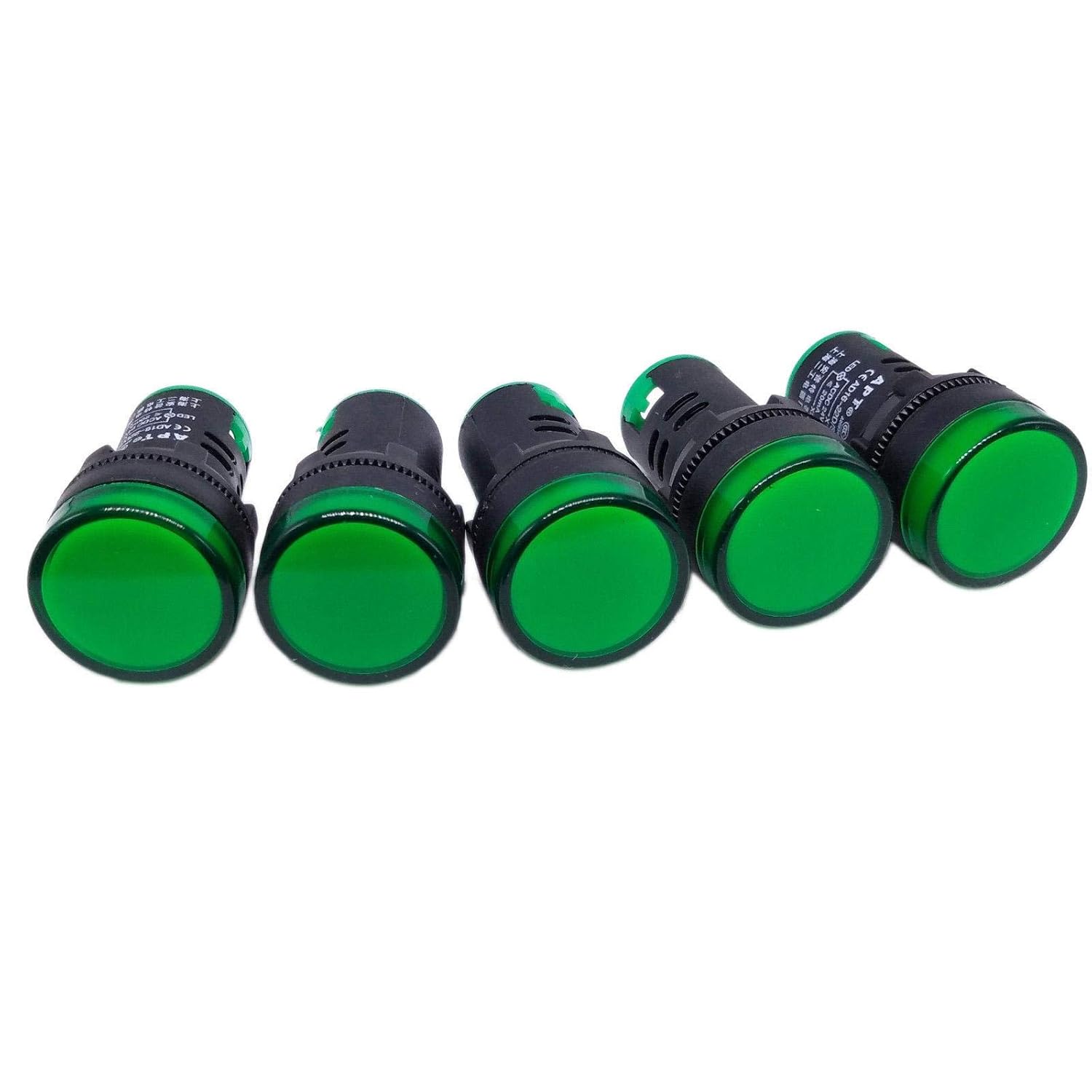 5pcs Green LED Power Indicator Signal Light AC DC 24V 22mm AD16-22DS ...