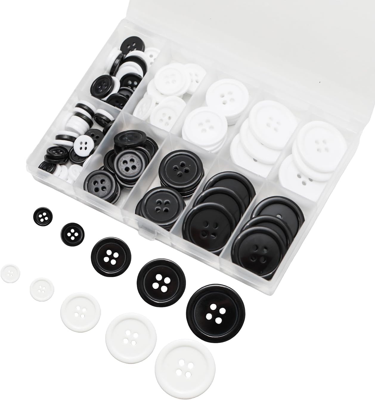 Amazon.com: Lilaly 100 pcs Buttons for Crafts Buttons, Button DIY ...