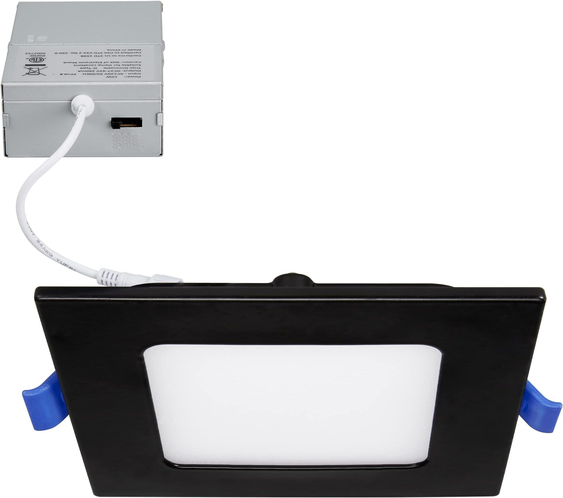 Maxxima 4 in. Square Ultra Thin Recessed LED Downlight - 5 CCT Color ...