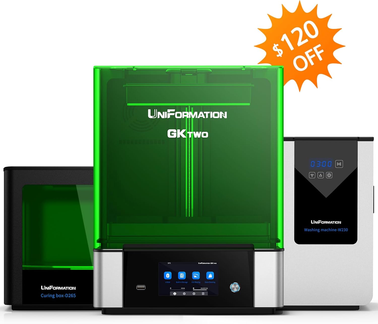 UniFormation GKtwo 3D Resin Printer and UniFormation Ultrasonic Cleaner ...