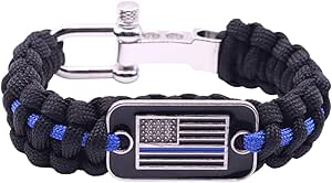 Amazon.com: Veterans Paracord Bracelets, Patriotic US Flag Woven ...
