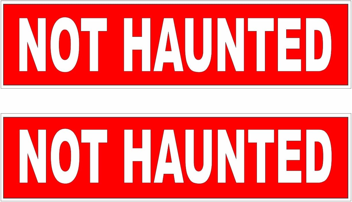 Amazon.com : 2-6x24 Not Haunted Real Estate Rider Sign Red Reverse Out ...