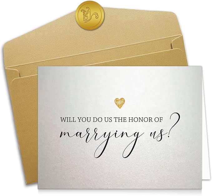 Amazon.com: Spercy Officiant Proposal Card, Will You Do Us the Honor of ...