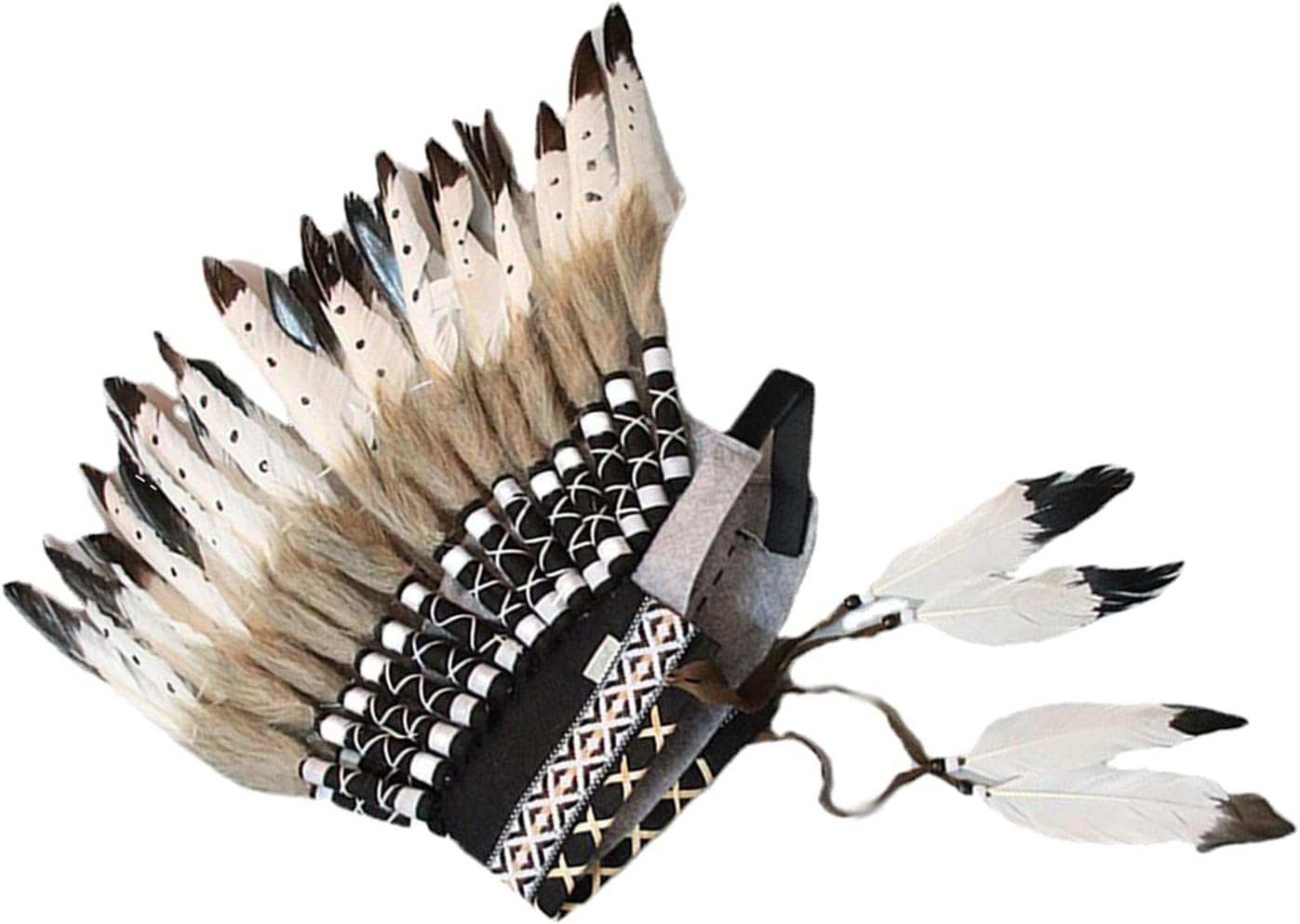 Chief Indian Hat Feather Headdress Decorative Headwear for Halloween ...