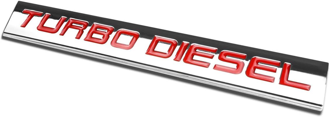 Amazon.com: Auto Dynasty Chrome Finish Metal Emblem Turbo Diesel Badge ...