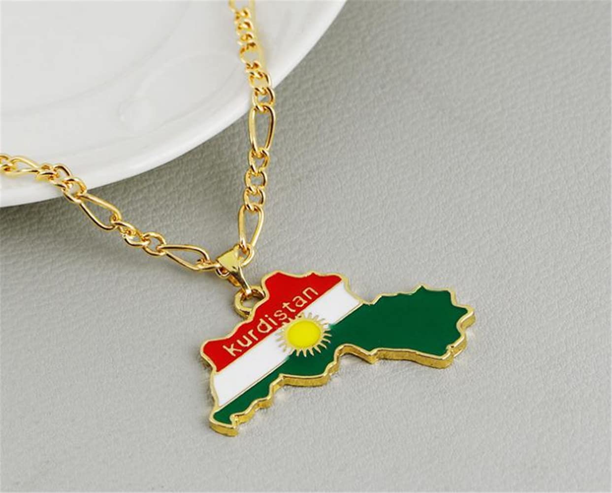 Snapklik.com : Kurdistan Region Map Pendant Necklaces Kurdish Gold ...