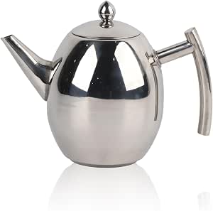Gsycle Stainless Steel Teapot with Infuser, Tea Kettle, Double Wall ...