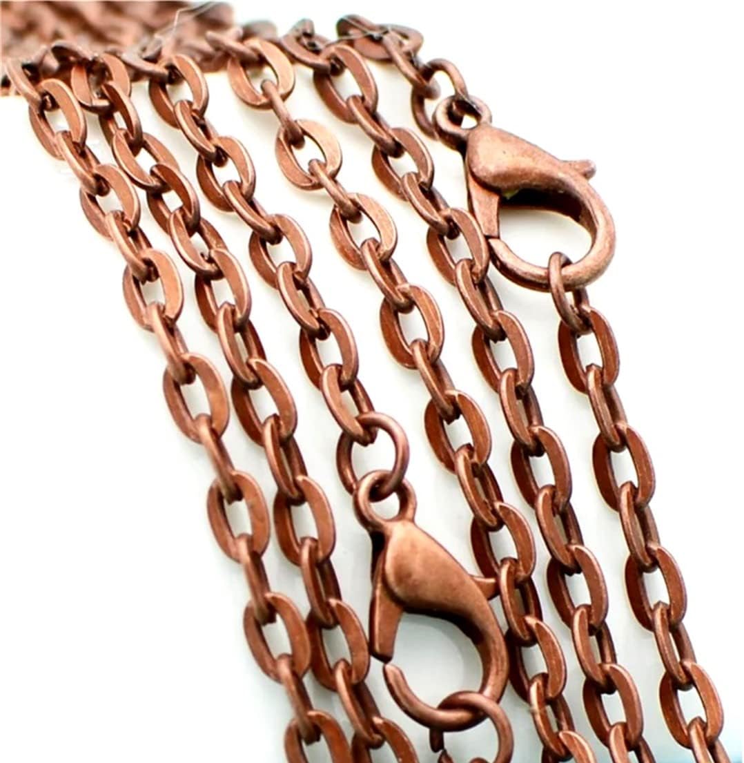 Amazon.com: 10 Qty – 18-inch – Oval – Antique Copper Flat Style Cable ...