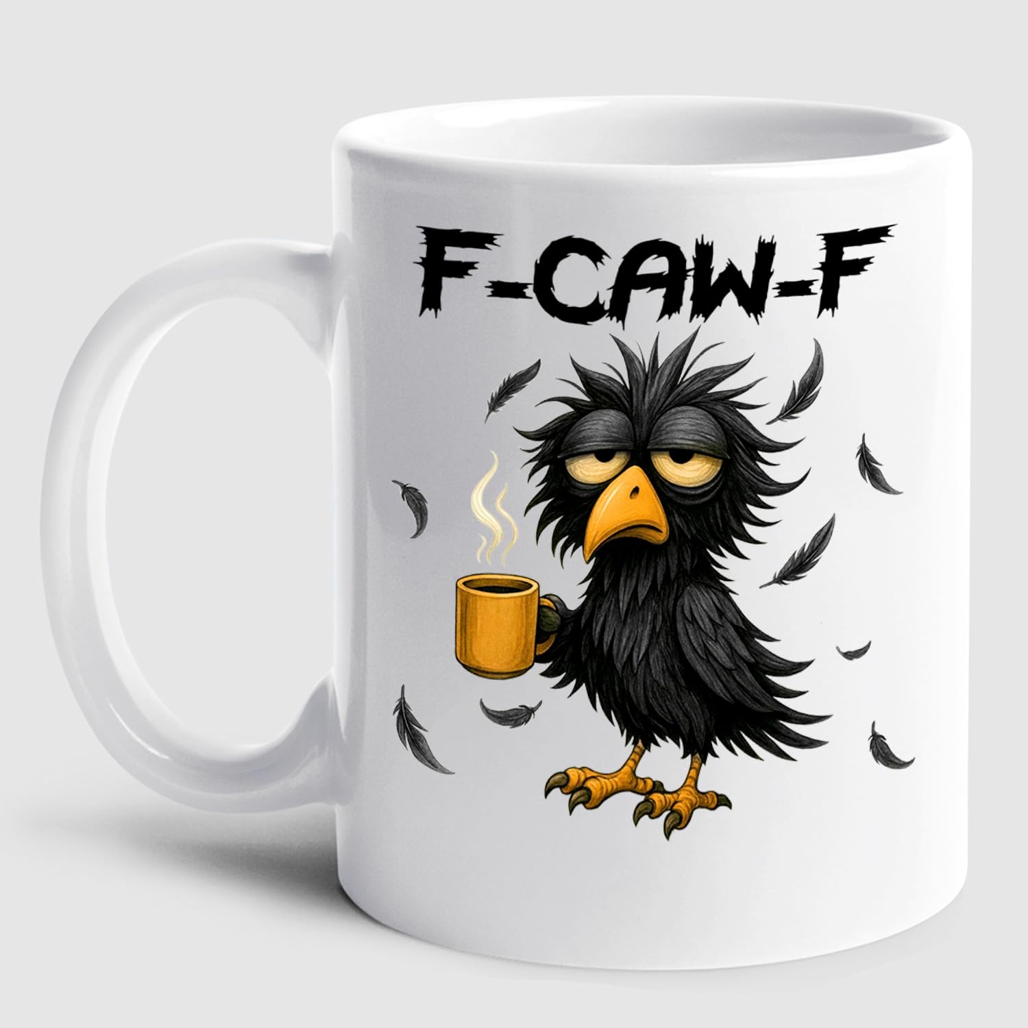 Amazon.com: Caw-F Raven Sarcastic Accent Cup 11Oz 15Oz, Humorous Coffee ...