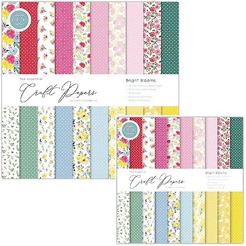 Amazon.com : Craft Consortium The Essential Craft Papers Bright Blooms ...