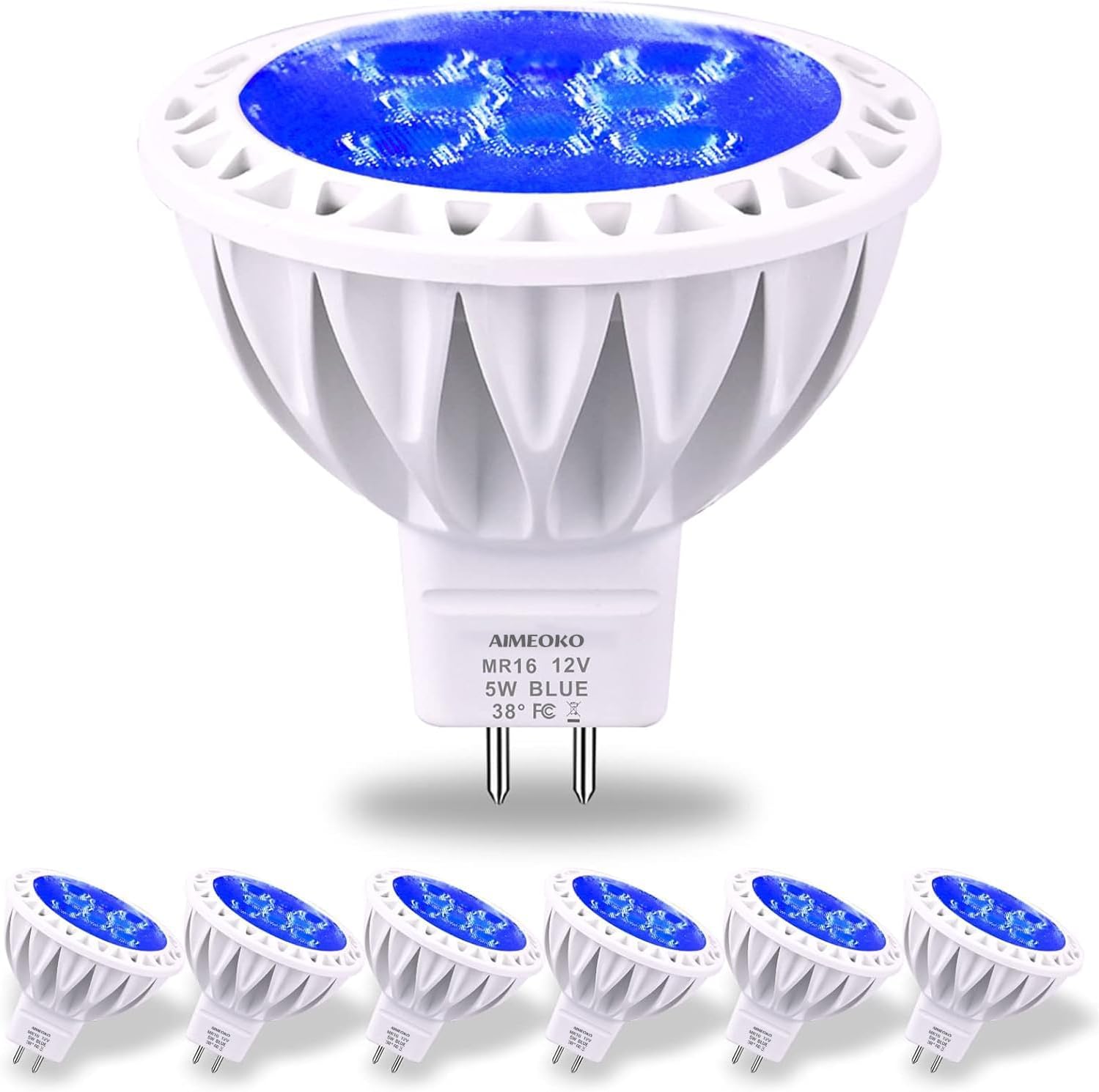 ALIDE Purple MR16 GU5.3 Led Bulbs 5W,20W 35W 50W Halogen Equivalent,12V ...