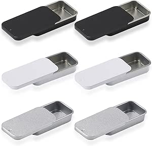 EUPSIIU 6 Pieces Small Metal Box Containers, Rectangular Tin with ...