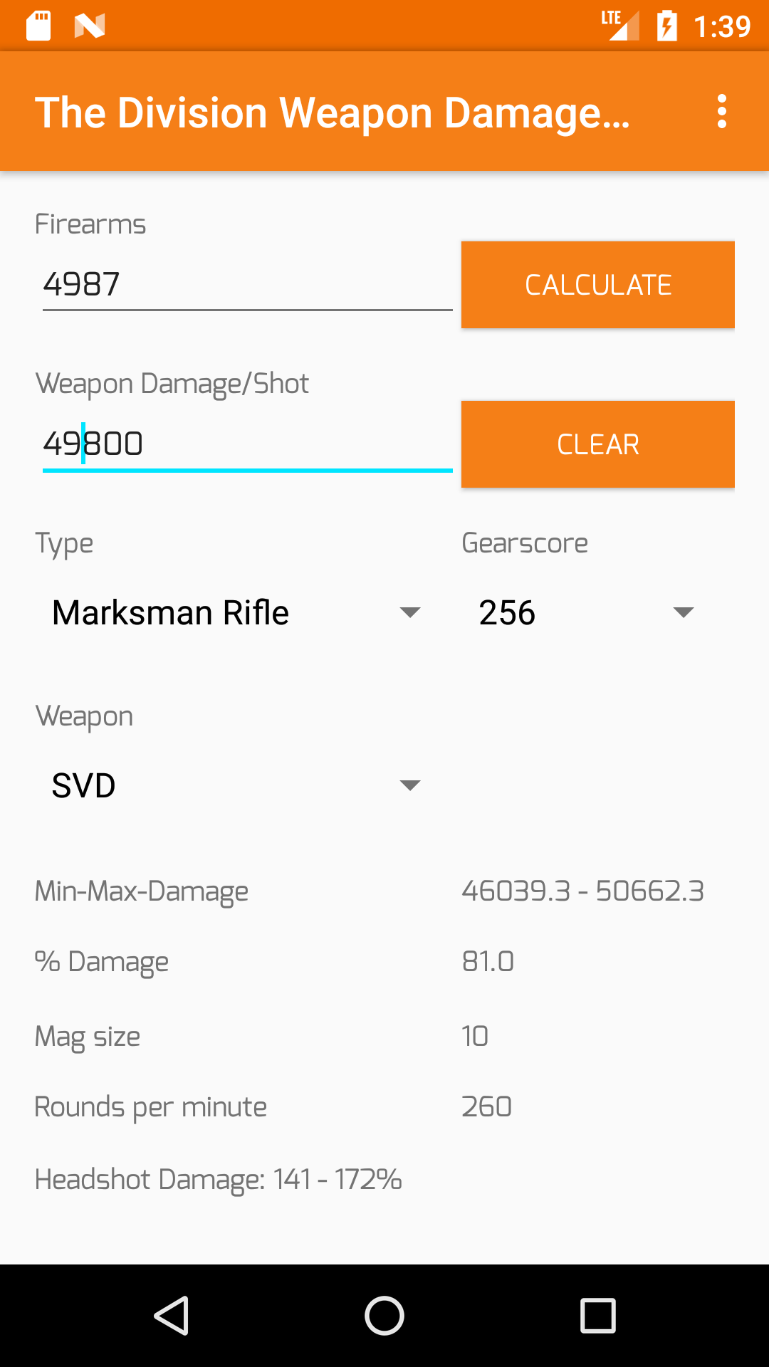 TD-Agent Weapon Damage Calculator - App on Amazon Appstore