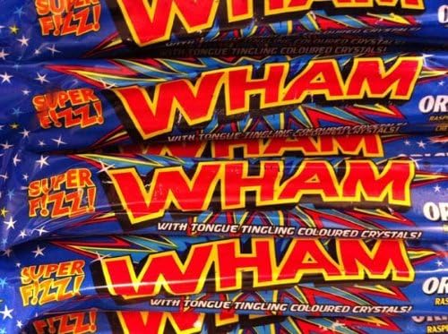 Wham Super Fizz Bars with Tongue Tingling Coloured Crystals, Raspberry ...