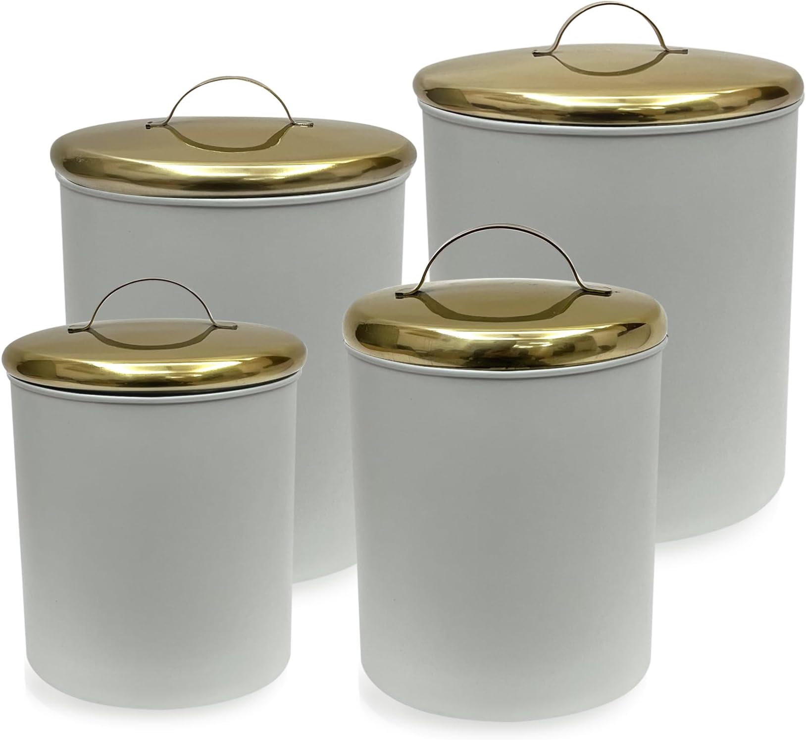 Amazon.com: nu steel Set Of 4 Food storage Container Kitchen Canister ...