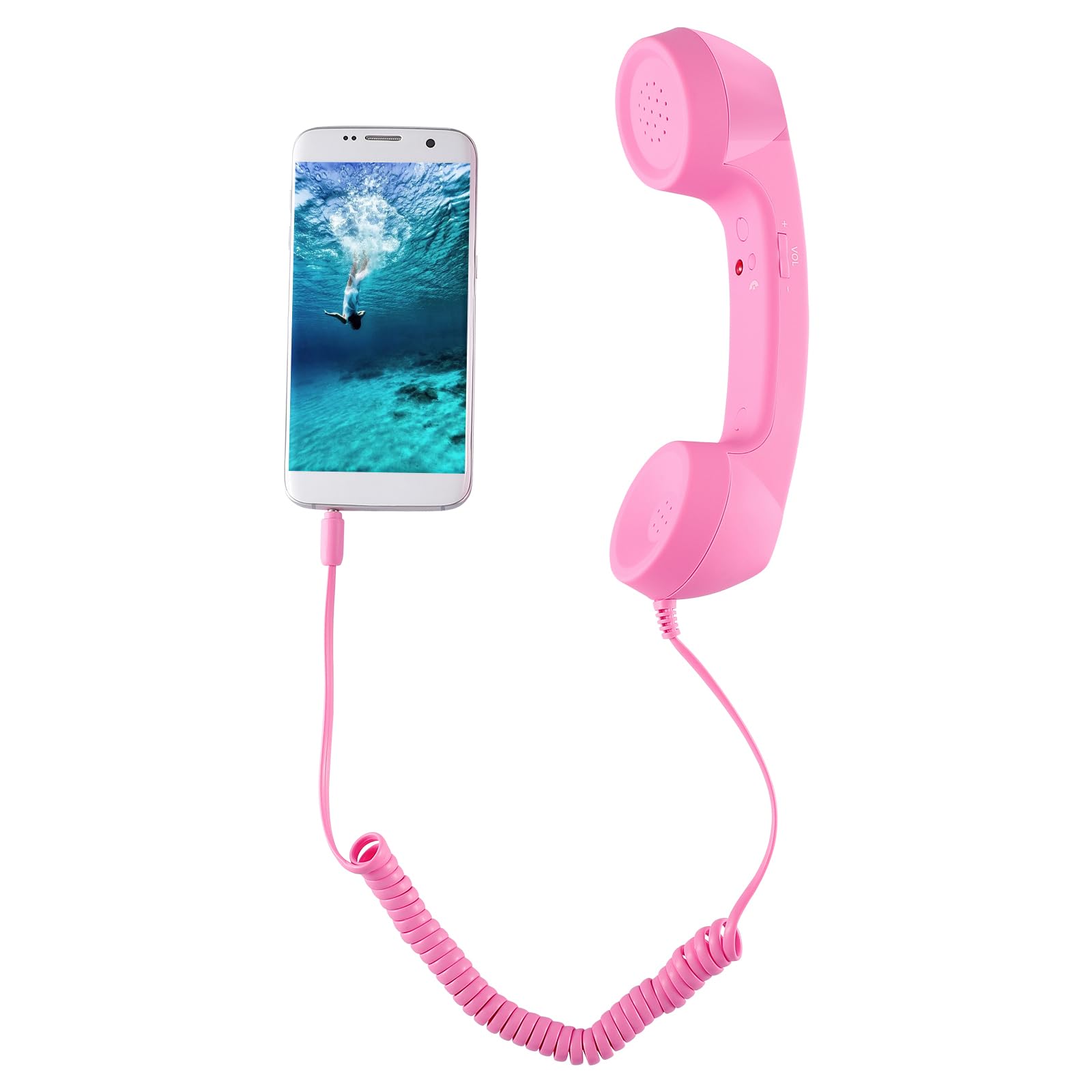Amazon.com: UKCOCO 3.5mm Universal Retro Telephone Handset,Holding A ...
