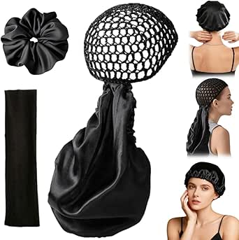 Amazon.com: 2 in 1 Wrap Cap for Silk Press,2 in 1 Wrap Cap Bonnet,Silk ...