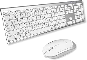 Macally Premium Bluetooth Keyboard and Mouse for Mac - Multi Device - Rechargeable Mac Wireless ...