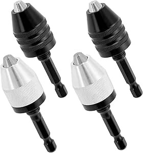 QWORK 1/4'' Hex Shank Drill Chuck Quick Change Adapter Converter for ...