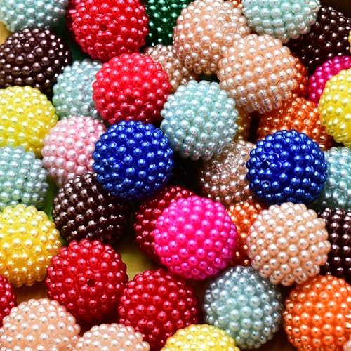 Amazon.com: 50PCS 20mm Pearl Beads Bubblegum Beads for Pen Detachable ...
