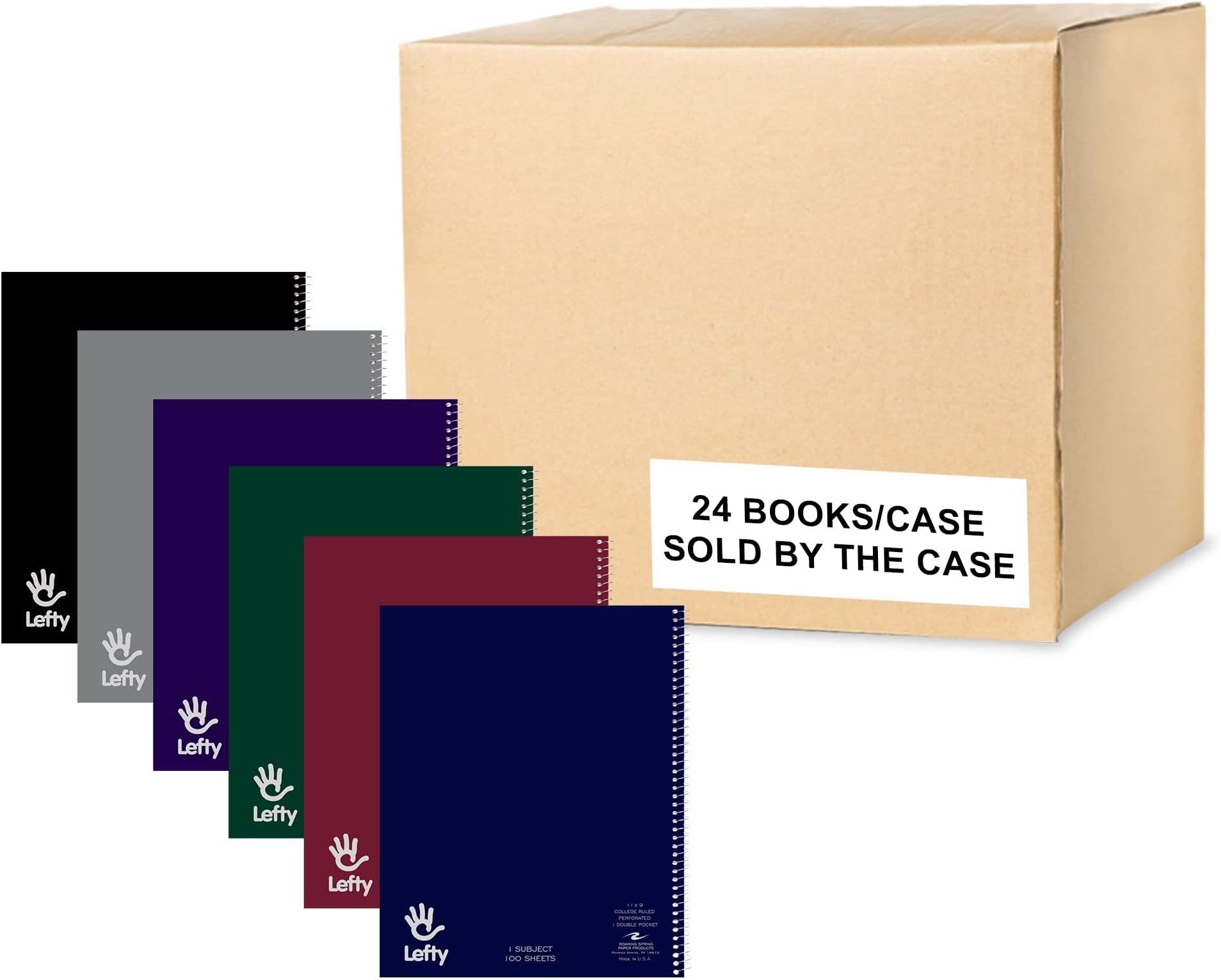 Amazon.com : 6 Pack Small Left Handed Notebook 8"x5" Lefty Spiral ...