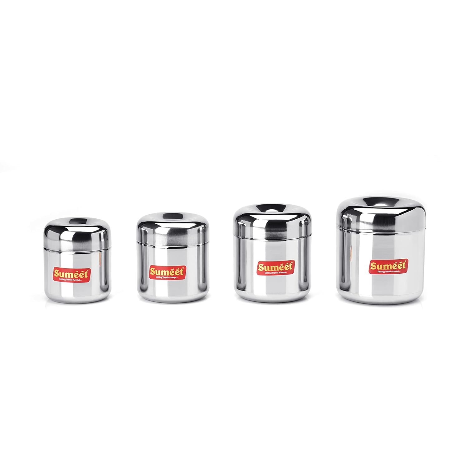 Buy Sumeet Stainless Steel Vertical Utility Canisters/Ubha Dabba ...