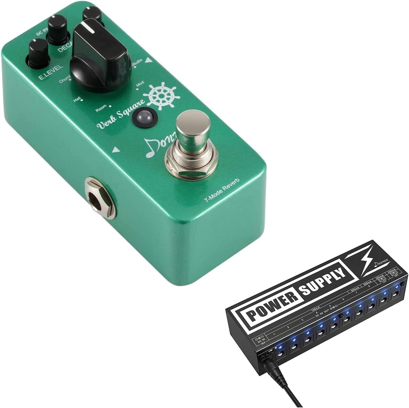 Amazon.com: Donner Reverb Guitar Pedal and Guitar Power Supply 10 ...