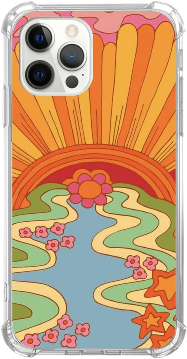 Amazon.com: Qimulgociz Retro 70s Groovy Phone Case Compatible with ...