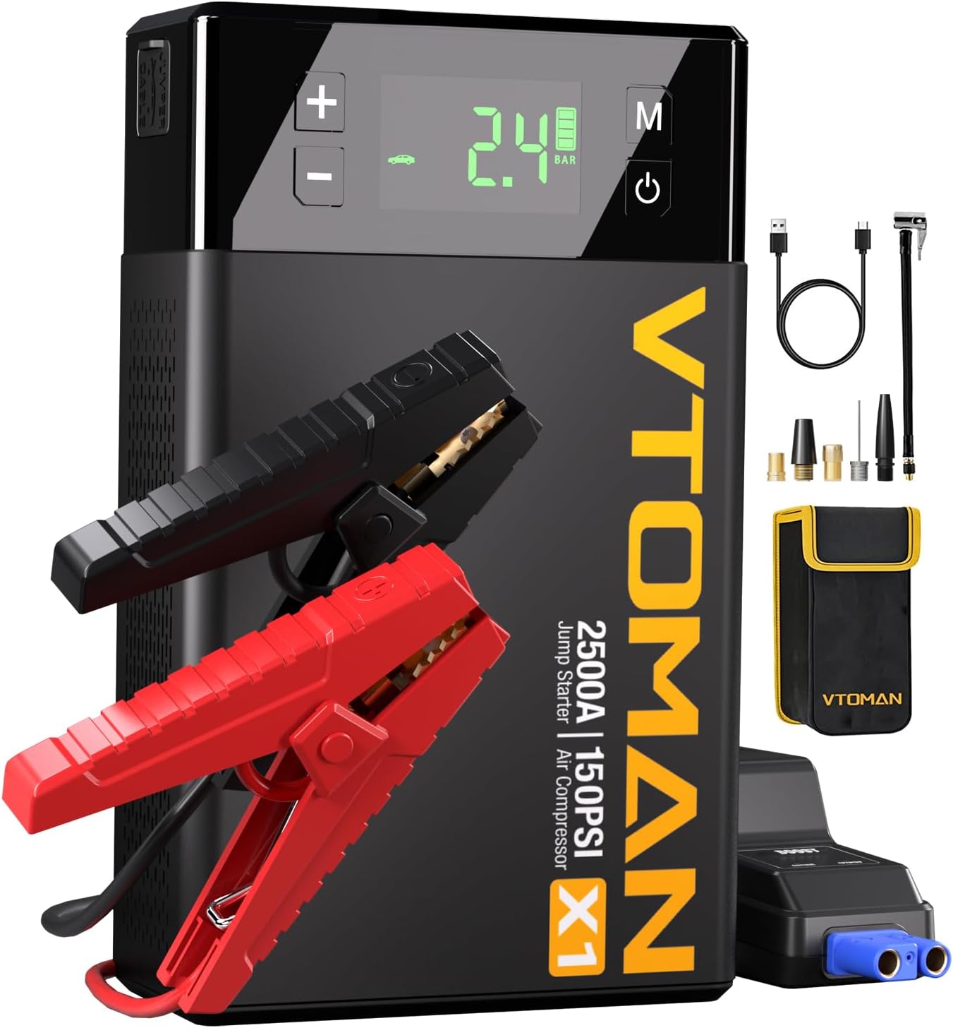 Amazon.com: Viking 1000 Peak Amp Lead-Acid Multifunction Jump Starter ...