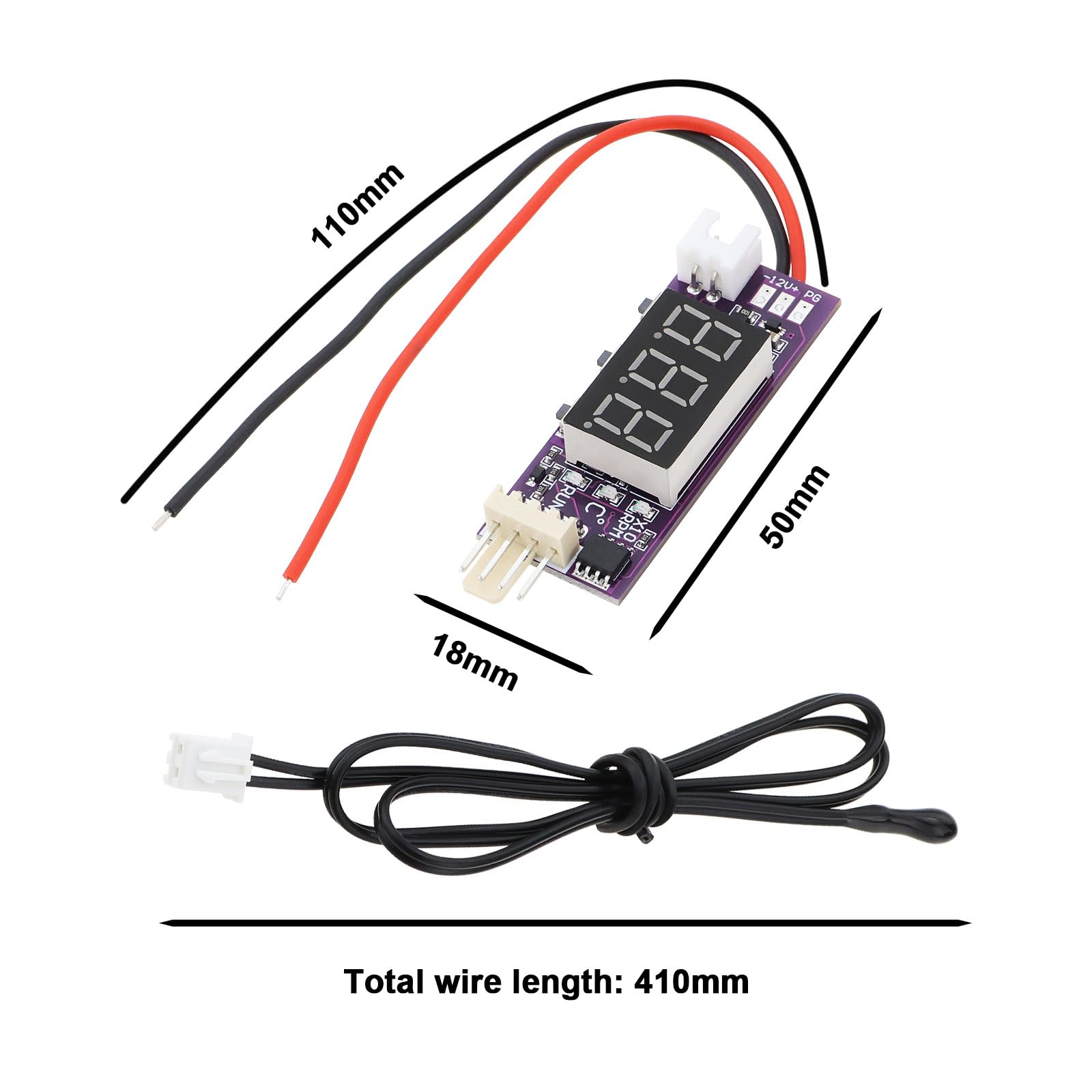 EMSea DC 12V 3A 4-Wire Fan Speed Control Module Set Temperature ...