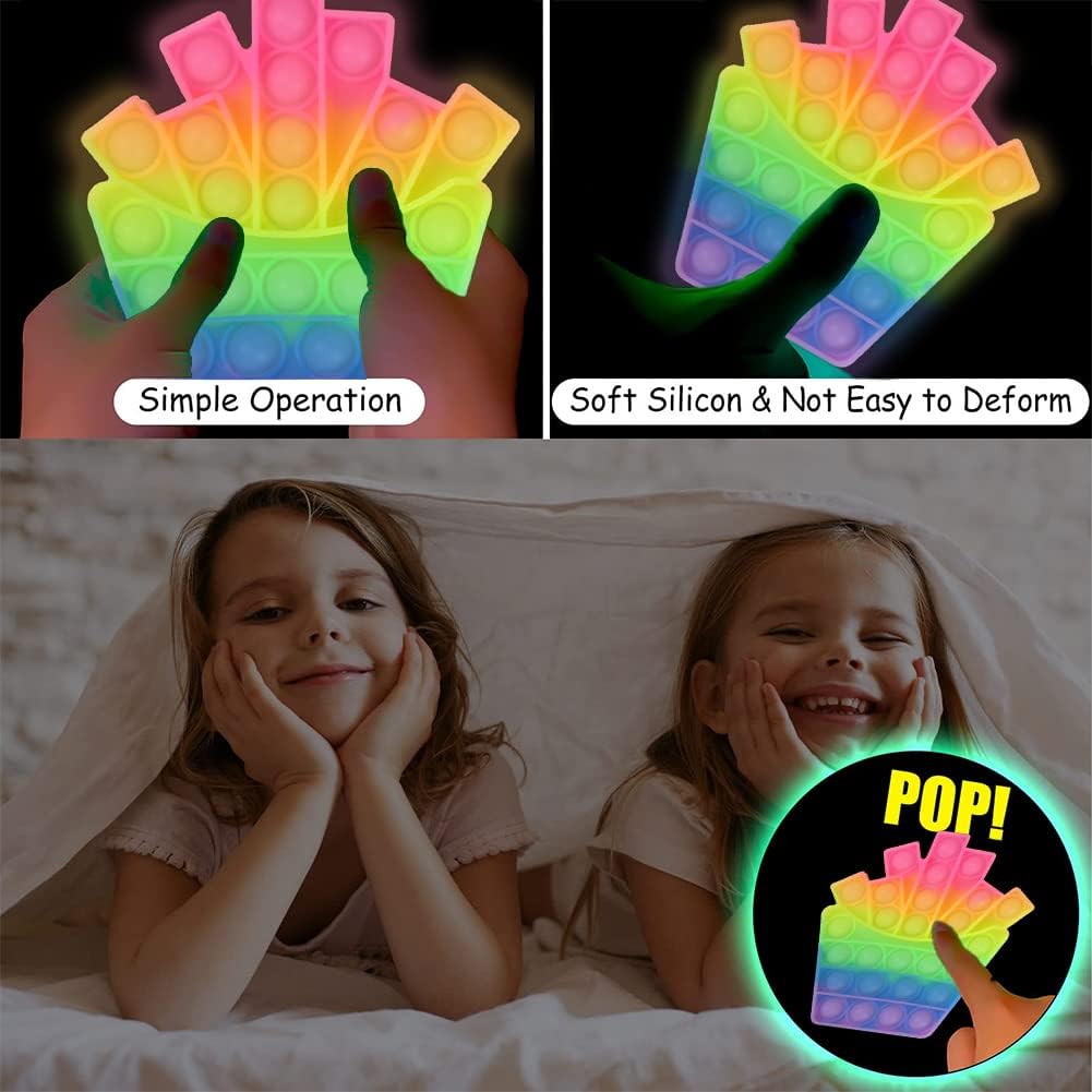 Poppet Fidget, Bubble Pop it Fidget Toy, Push Pop Colored French Fries ...