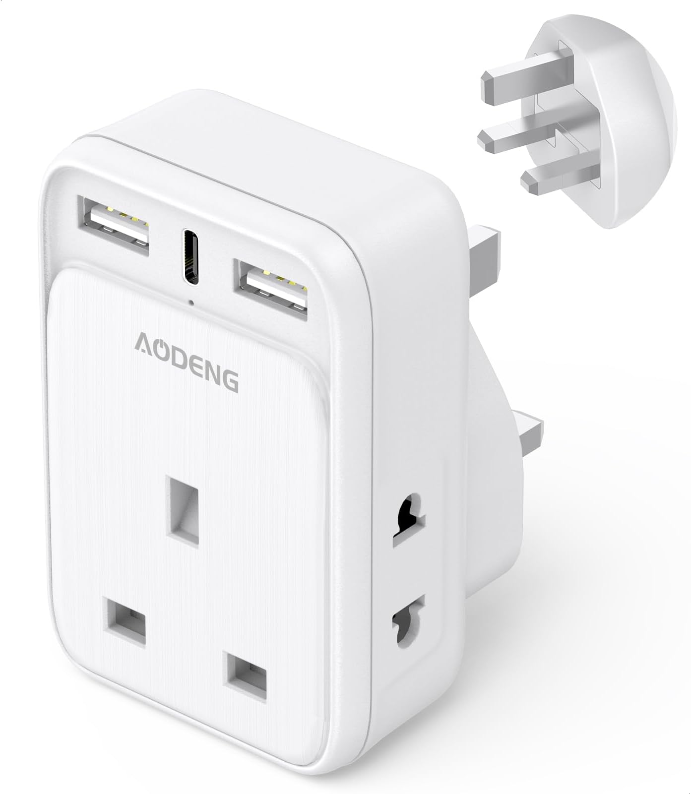 STATUS Multi USB Plug Adapter White | 2 Port USB Adaptor Plug Through ...