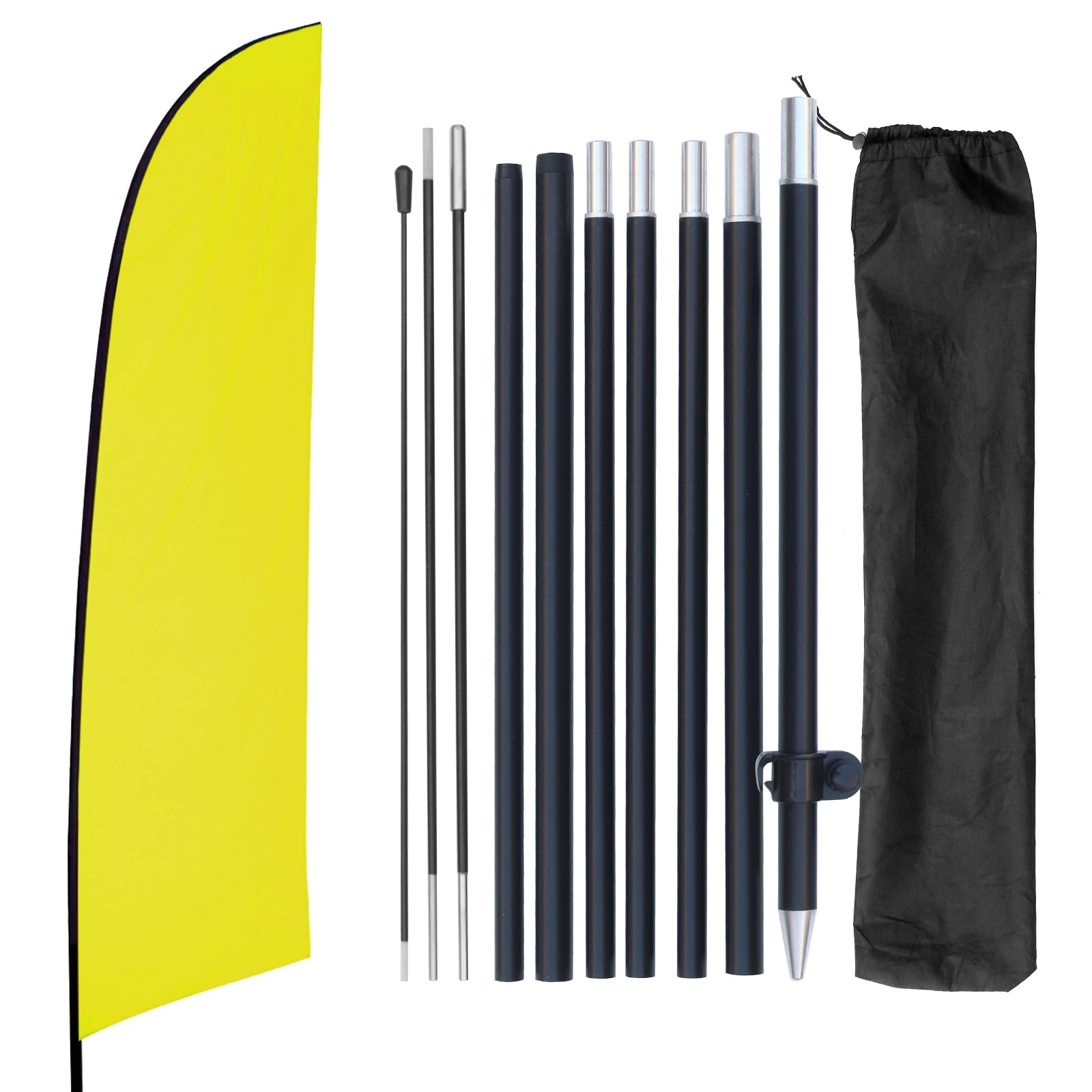 Amazon.com : yeload 12FT Blank Feather Flag Kit with Pole Solid Color ...