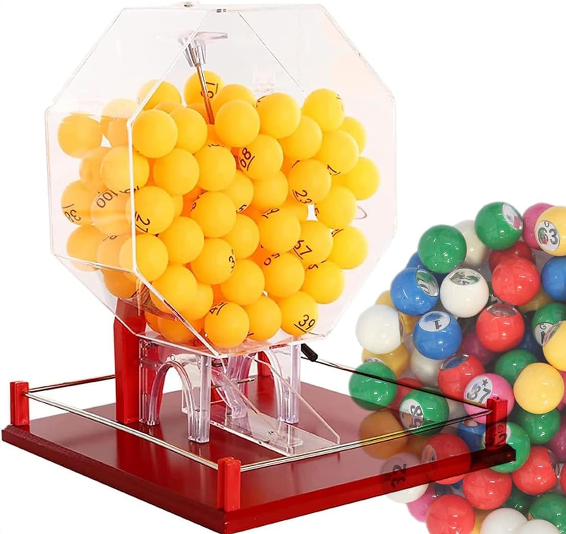 Amazon.com: Hand Crank Lottery Drawing Machine, Larger Acrylic Lottery ...