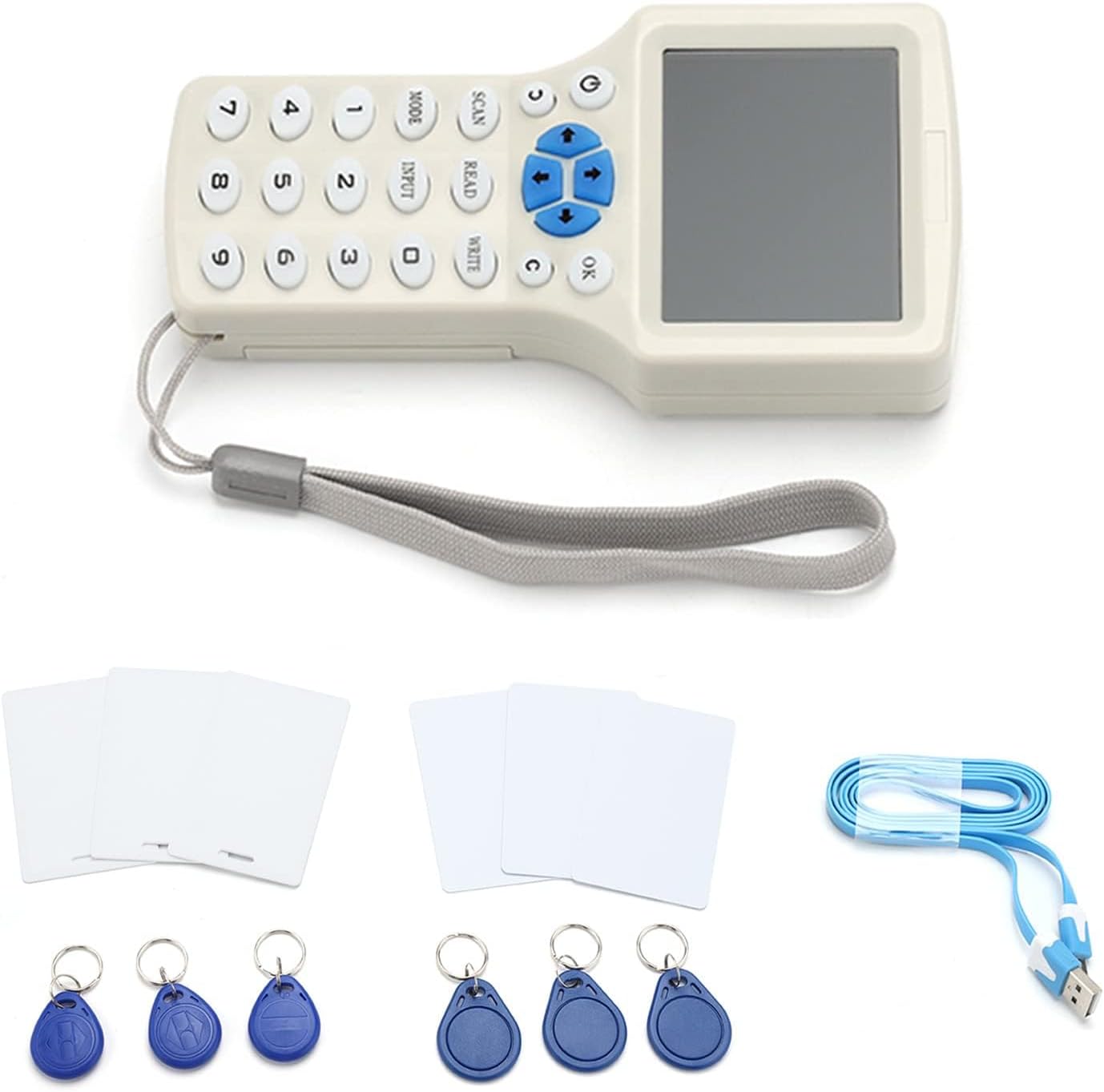 Amazon.com: plplaaoo RFID Copier Duplicator, White RFID Reader Writer Hid Card Duplicator ...