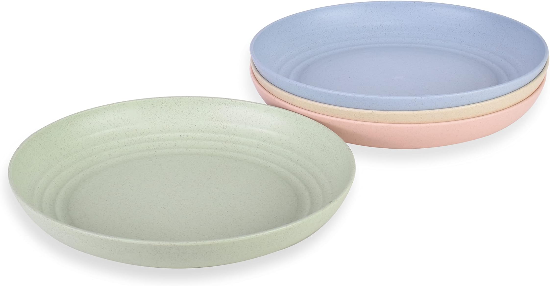 Amazon.com | Hooper Skies 4 Pack Wheat Straw Plates - Unbreakable ...