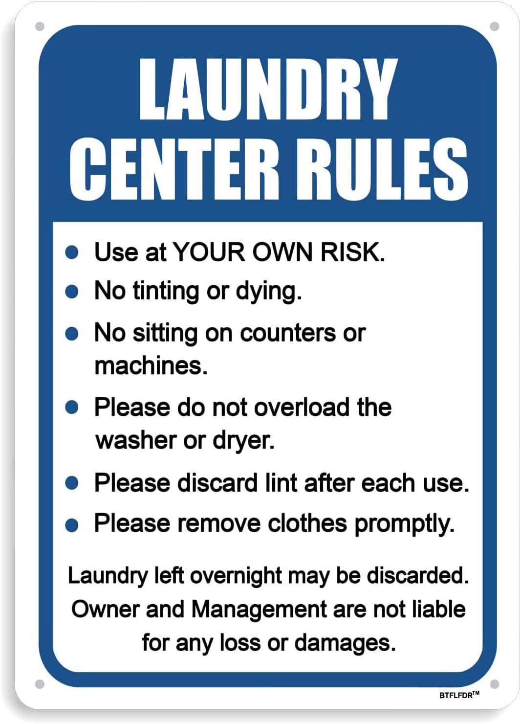 Amazon.com: BTFLFDR Laundry Signs,Laundry Room Decor,Laundry Room Rules ...