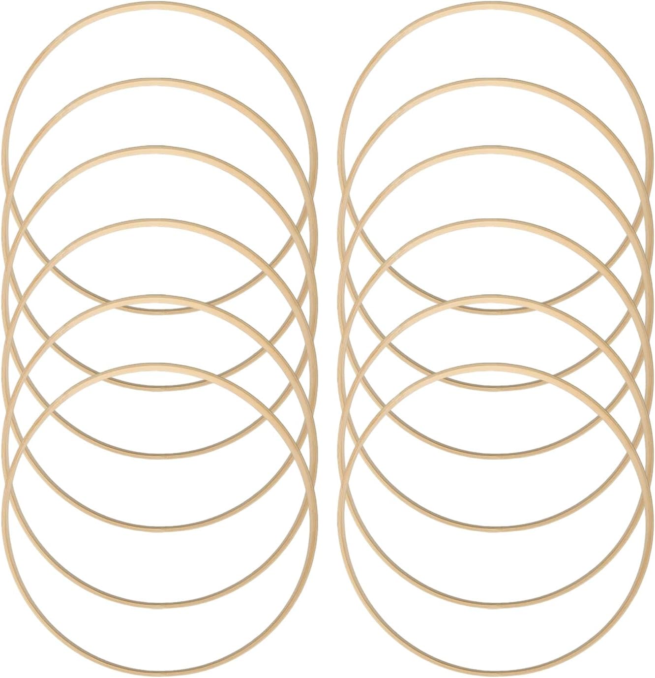 Amazon.com: Wooden Bamboo Floral Hoop, Dream Catcher Rings, Wreath ...