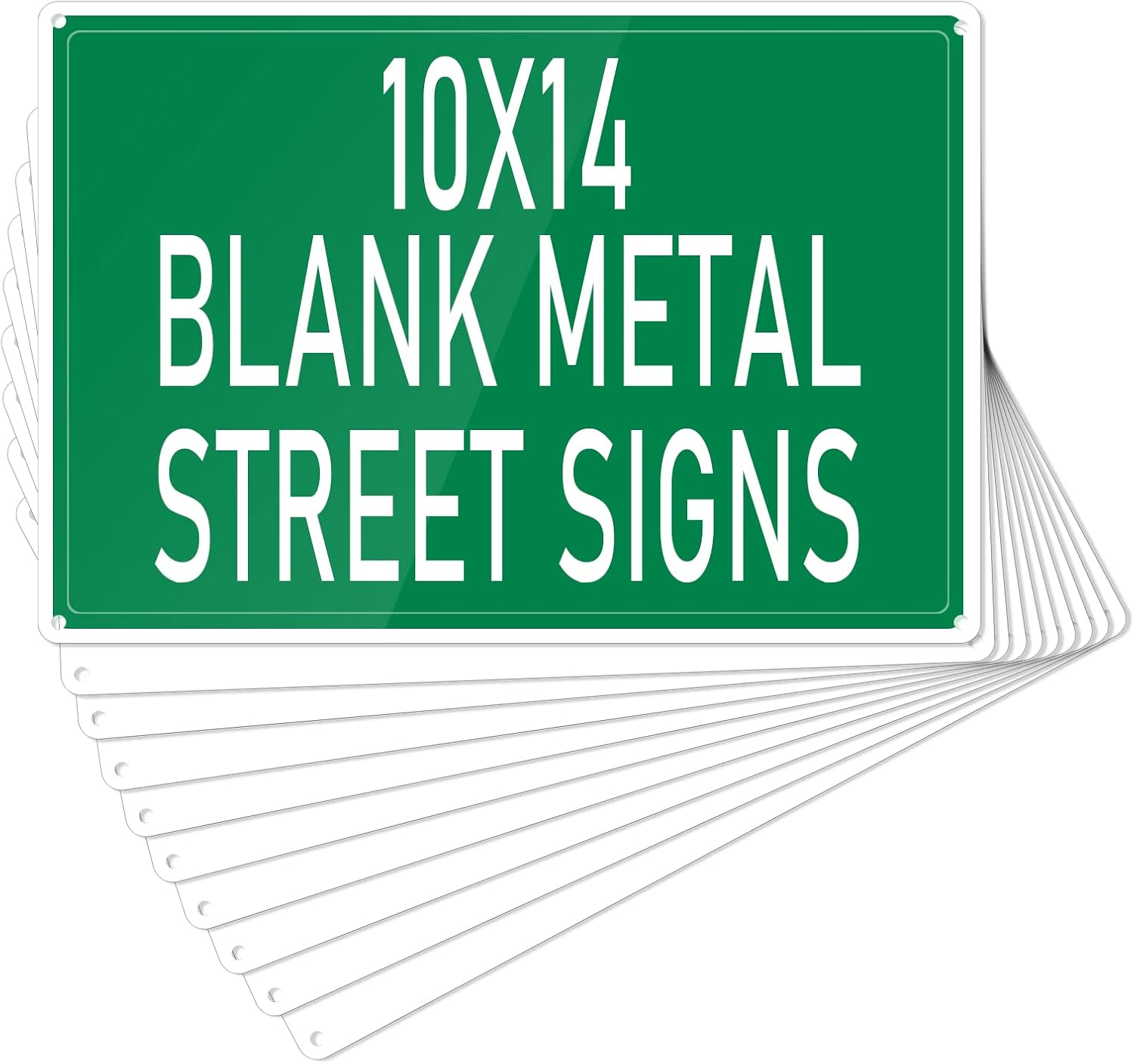 Amazon.com: 10 Pieces 10×14 Blank Metal Street Signs Road Signs Blank ...