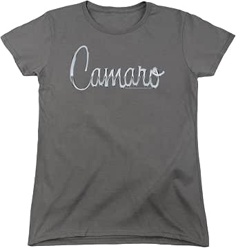 Amazon.com: Trevco Chevrolet Classic Camaro Metal Women's T Shirt ...