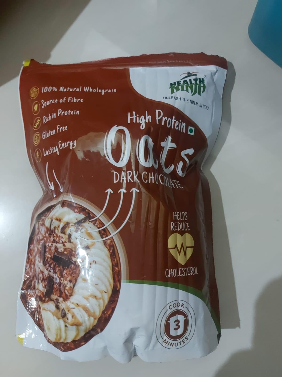 Health Ninja Dark Chocolate Oats (High Protein) (900gm) : Amazon.in ...