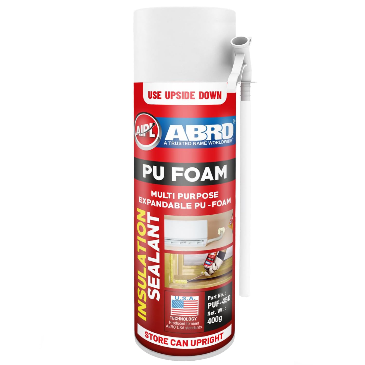 Buy ABROABRO PUF-450 DIY PU Foam Sealant Spray White for Repair Bigger ...