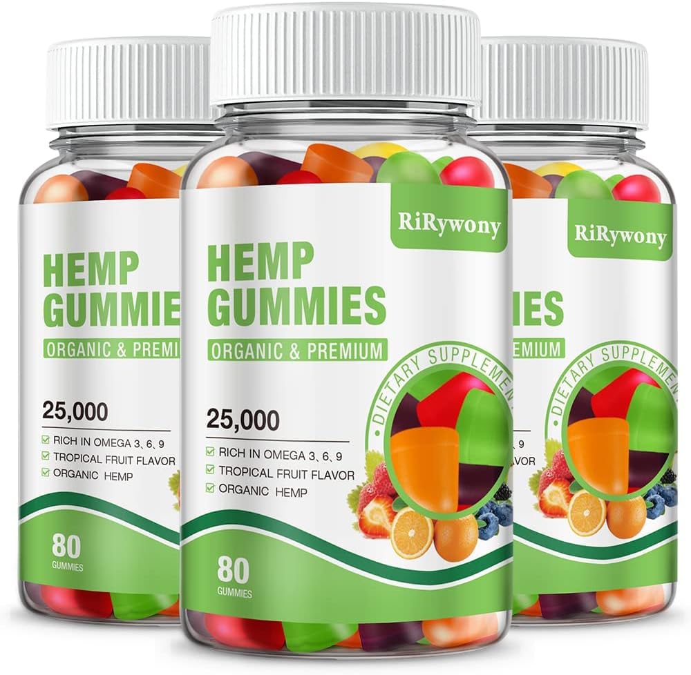 Amazon.com: Hemp Gummies (3 Packs), High Potency Edible Gummies Extra ...