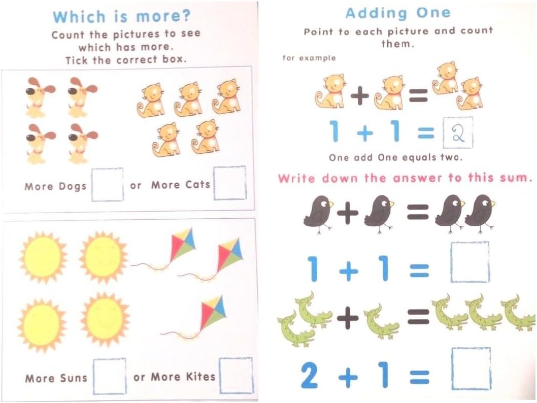 Maths & Numbers Learn Mathematics 20 Wipe-Clean Worksheets with Pen ...