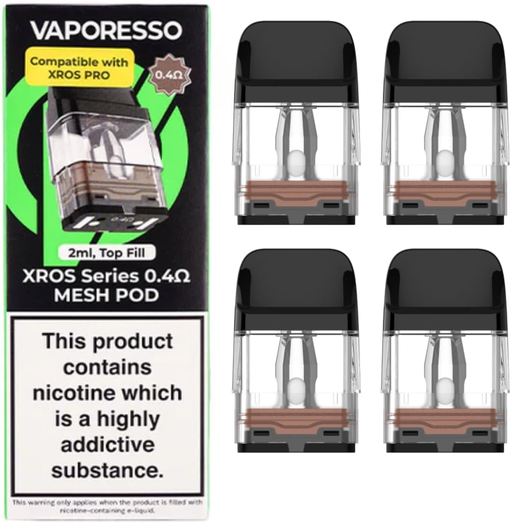 Vaporesso Xros Pods (0.4) - 4 Pack Available in 0.4,0.6,0.8,1.0,1.2Ω ...