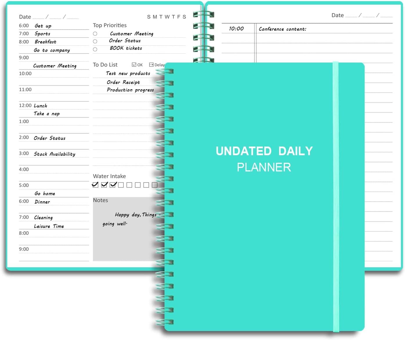 Amazon.com : Work Planner,Daily & Weekly Spiral Planner with Hourly ...