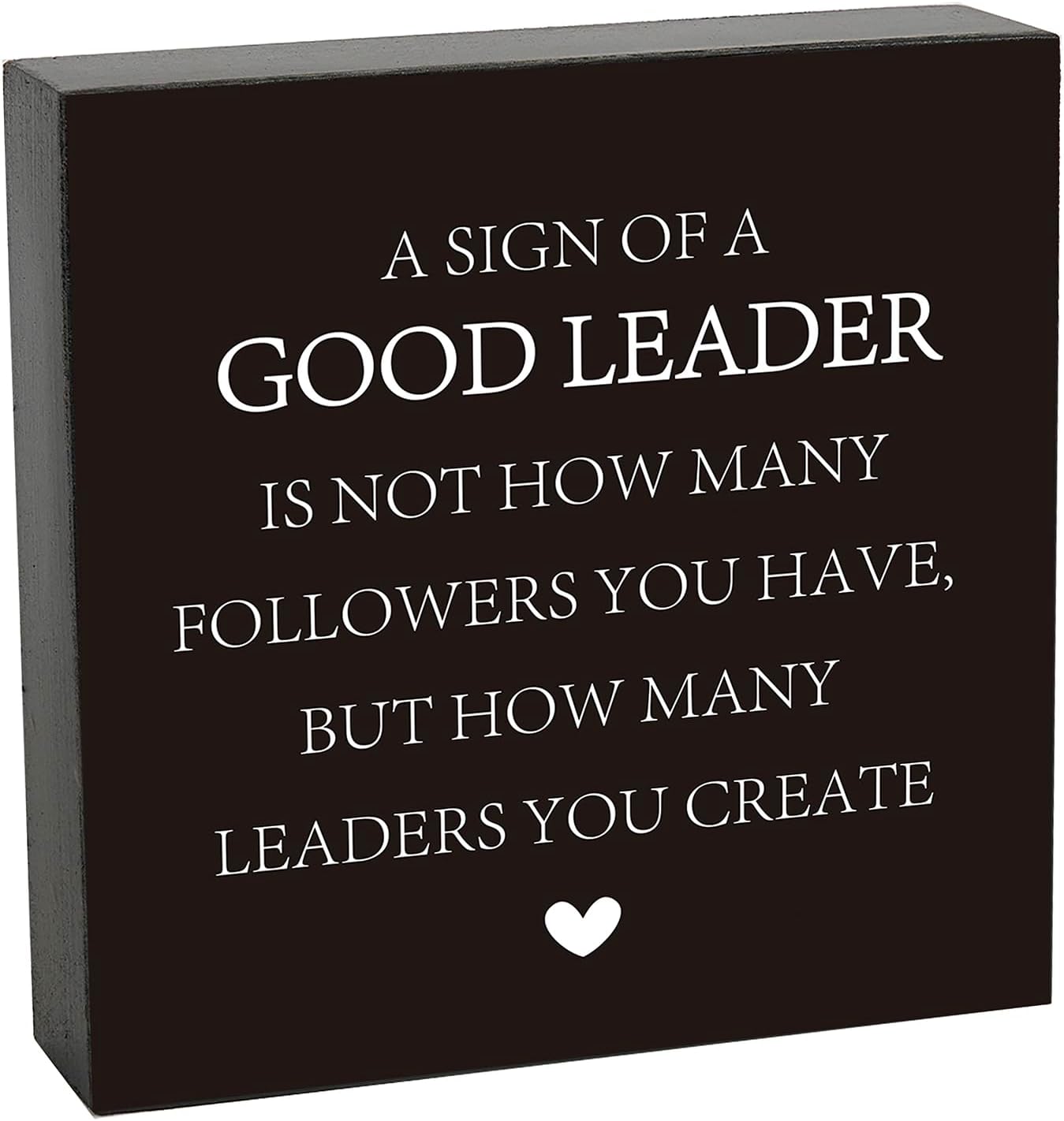 Amazon.com : Inspirational A Sign of A Good Leader Desk Decor Wooden ...