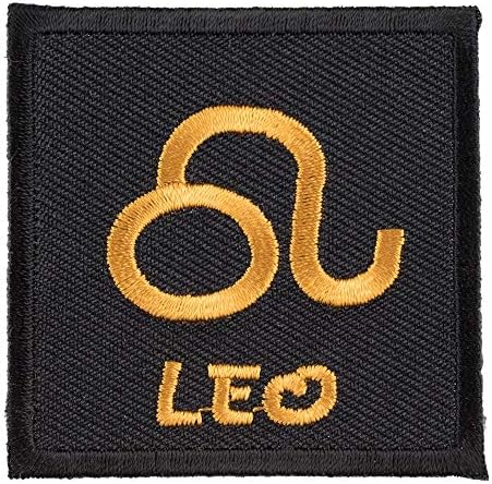 Amazon.com: Zodiac Sign Leo Black & Gold Patch, Zodiac Patches ...
