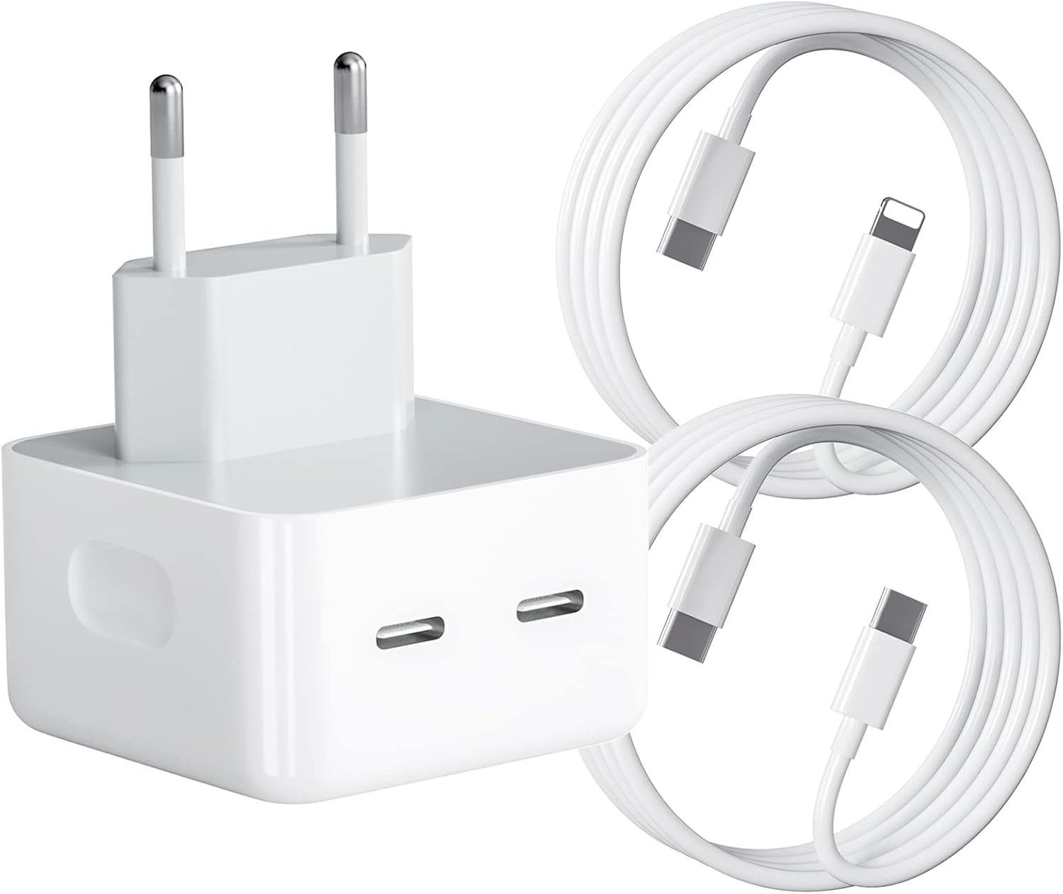 iPhone Schnellladegerät, 35W USB C Ladegerät mit iPhone LadeKabel/USB C ...