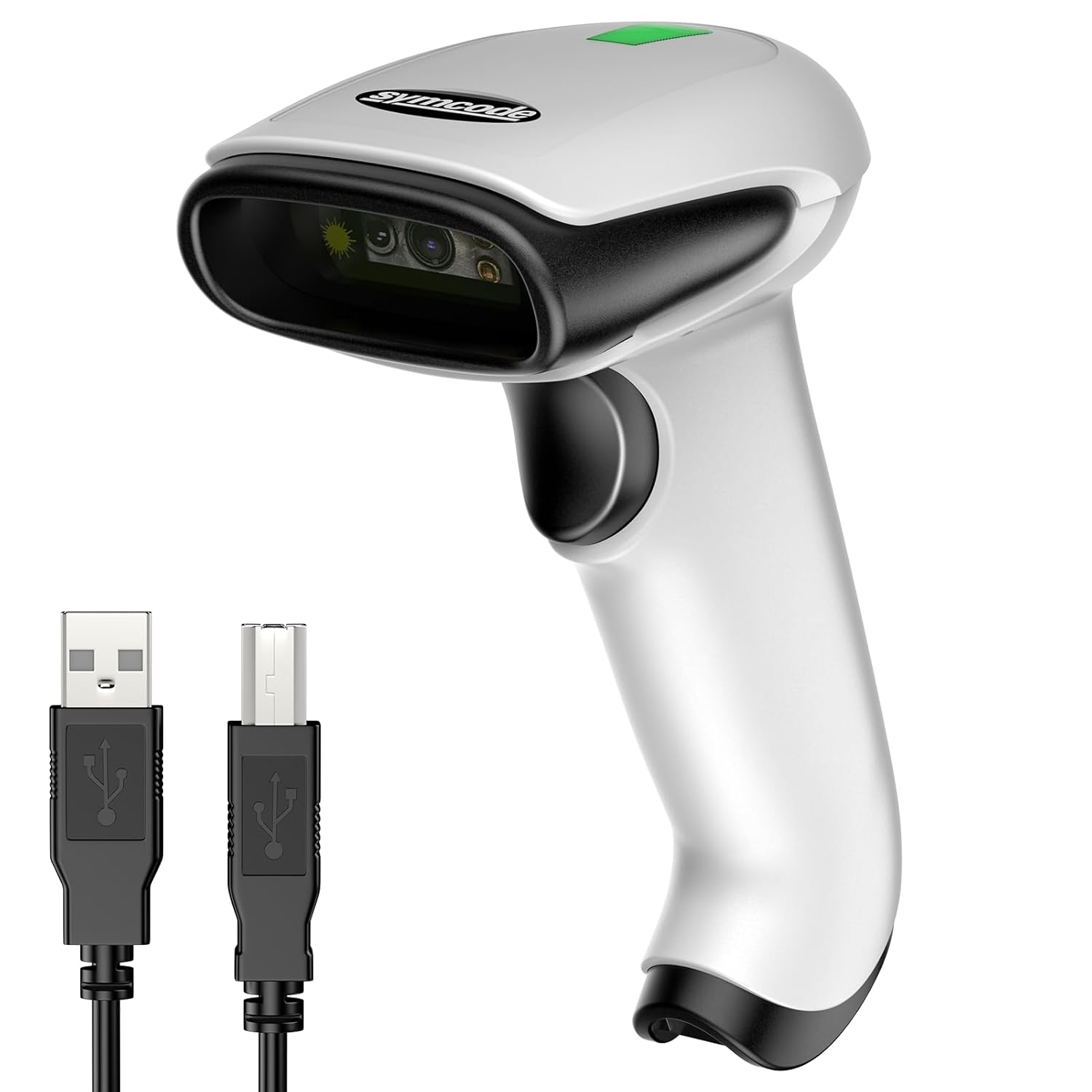 Symcode Barcode Scanner,USB Wired Handheld Laser 1D Bar Code Reader ...